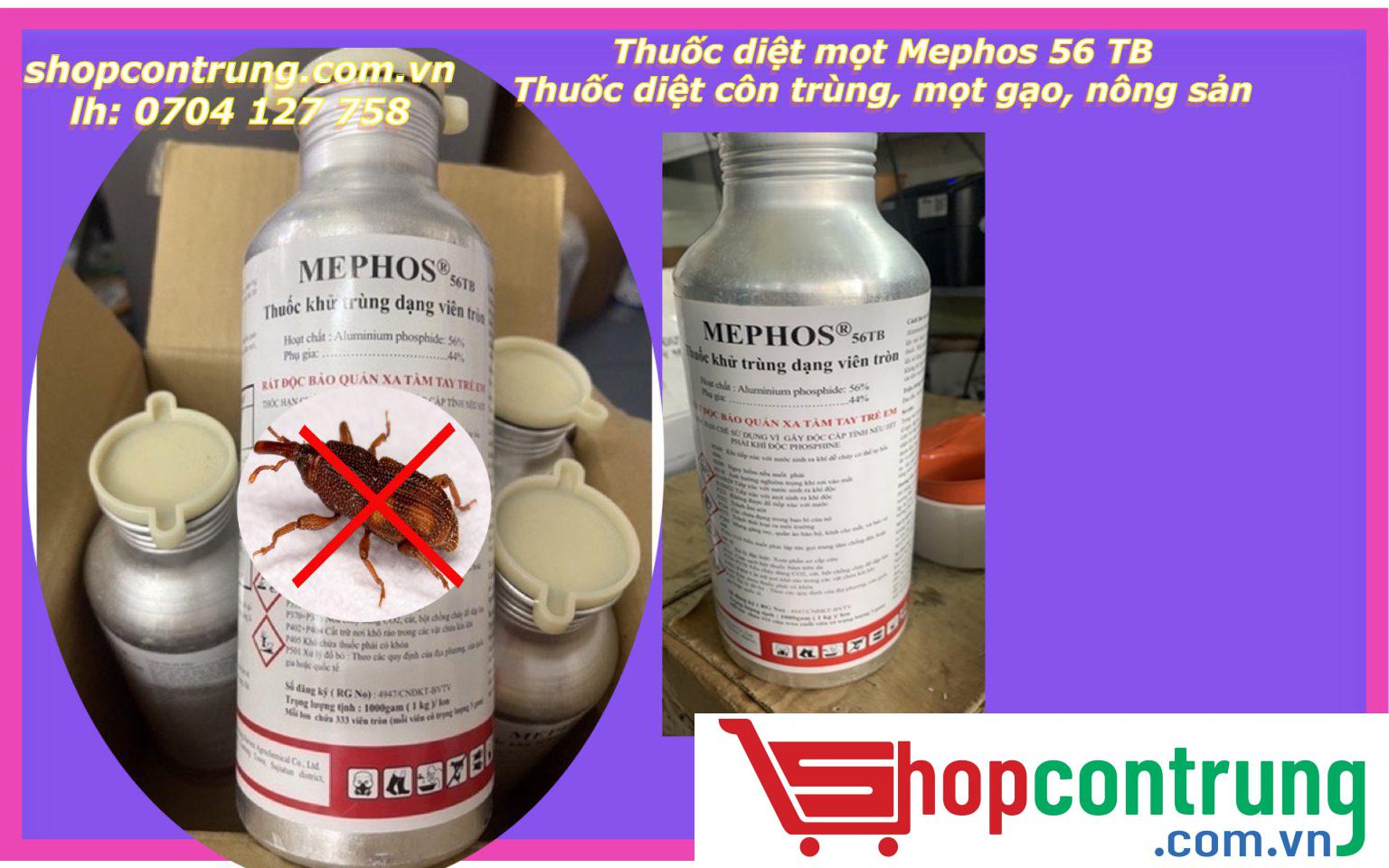 Thuốc diệt mọt Mephos 56 TB- Thuốc diệt côn trùng, mọt gạo, nông sản.