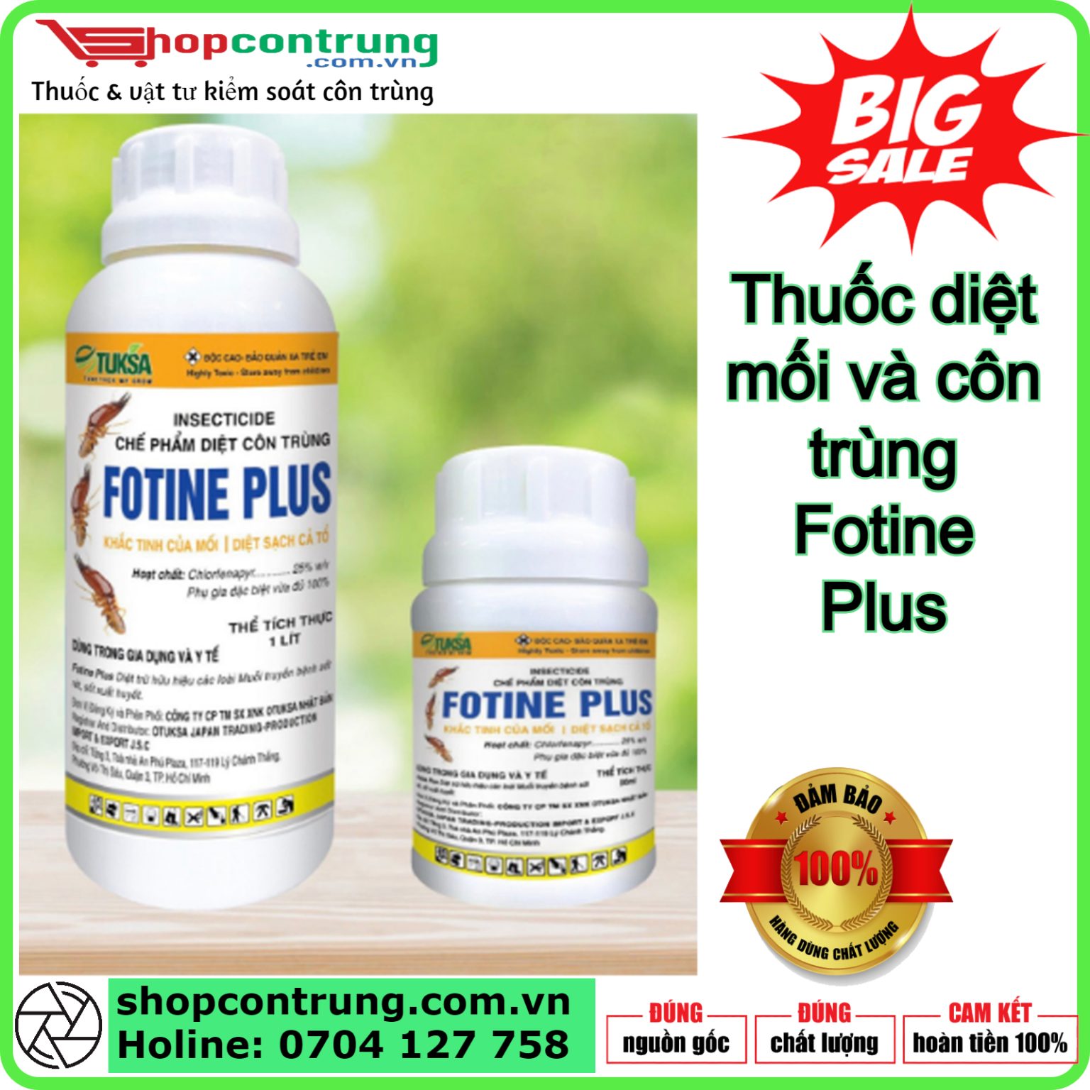 Thuốc diệt mối & côn trùng Fotine Plus - hiệu quả cao-giá rẻ-an toan số 1