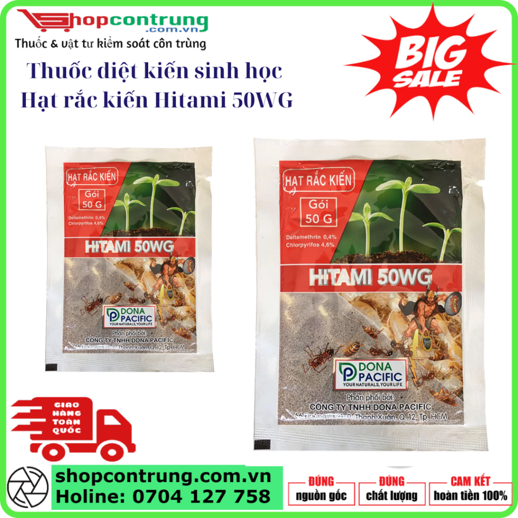 Hạt rắc kiến Hitami 50WG - thuốc diệt kiến trong da dụng và y tế