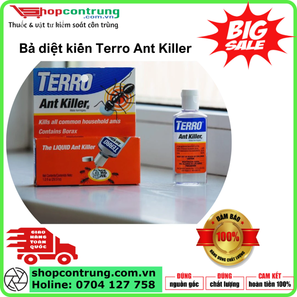 Bả diệt kiến Terro Ant Killer - thuốc trừ kiến sinh học tốt nhất của Mỹ